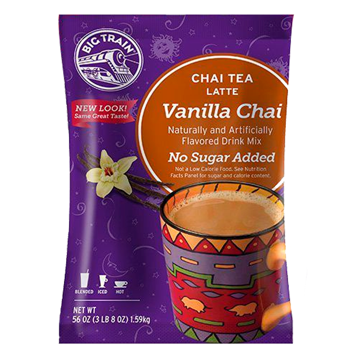 BASE BIG TRAIN CHAI VAINILLA SUGAR FREE BOLSA 1590 GRAMOS